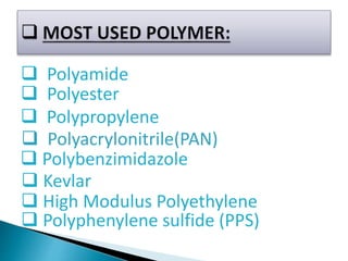 Application of different types of polymer in textile sector | PPTX