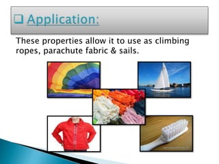 Application of different types of polymer in textile sector | PPTX