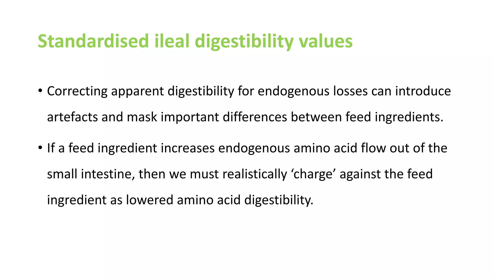 Application of digestibility values in poultry | PPTX