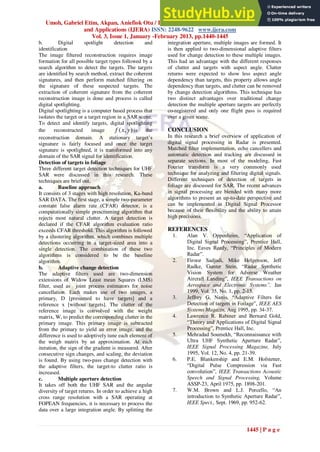 Application Of Digital Signal Processing In Radar Signals | PDF