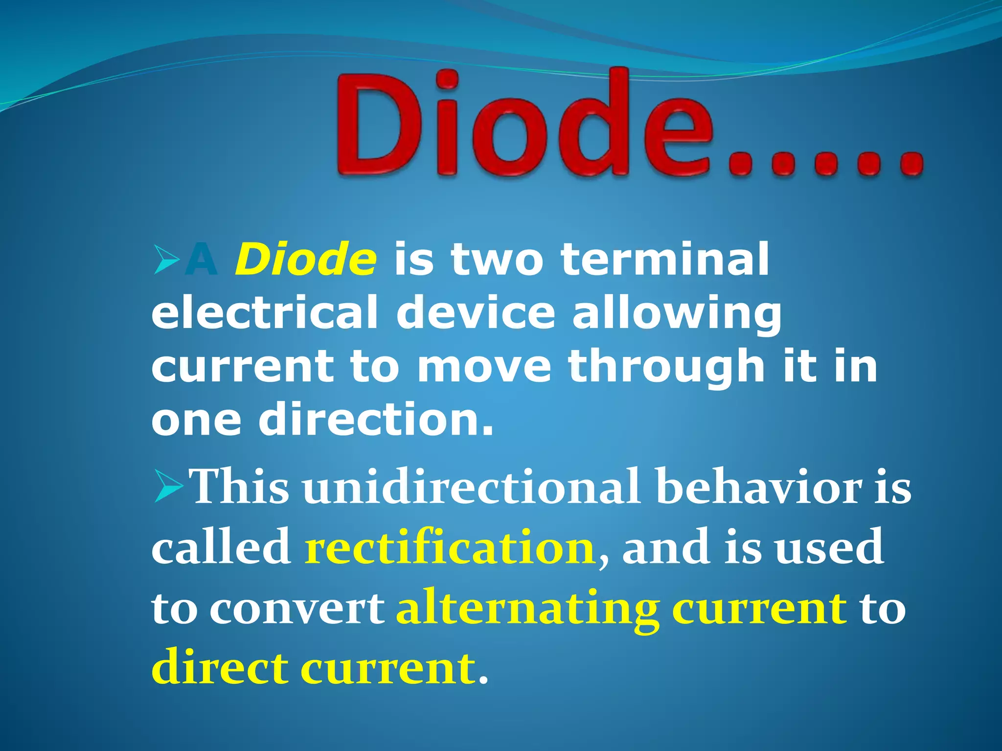 Application of diode | PPTX