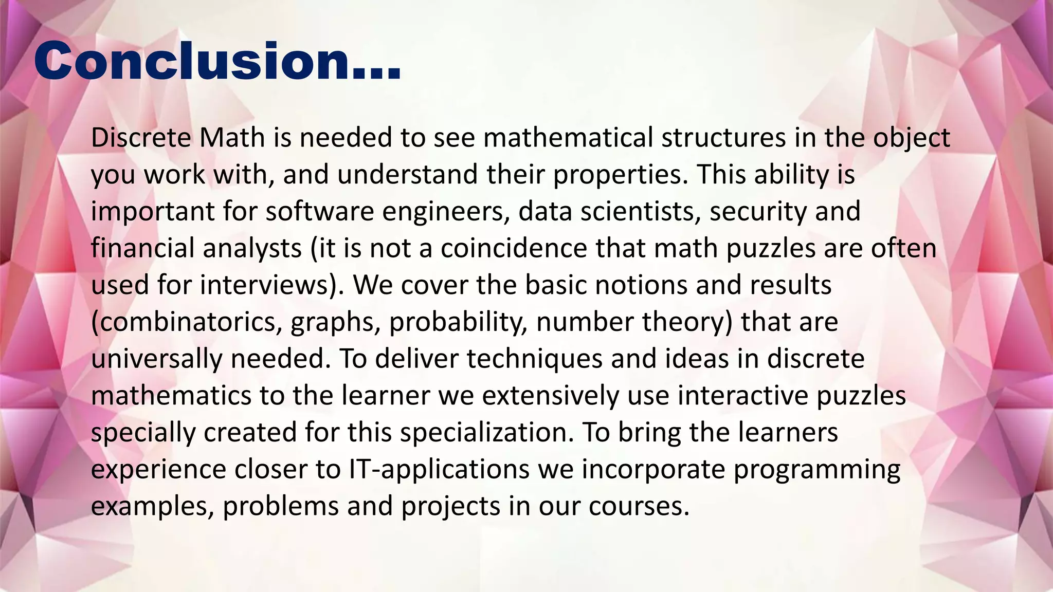 Application of discrete math in real life | PPTX