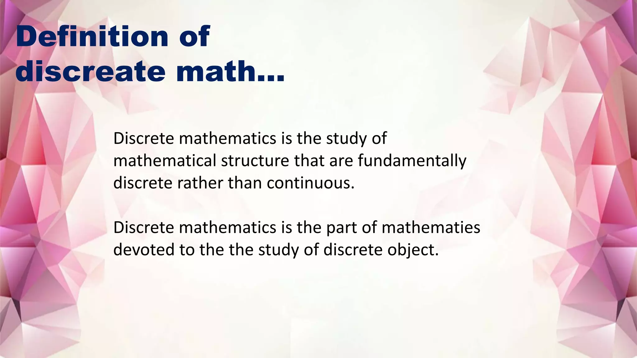Application of discrete math in real life | PPTX