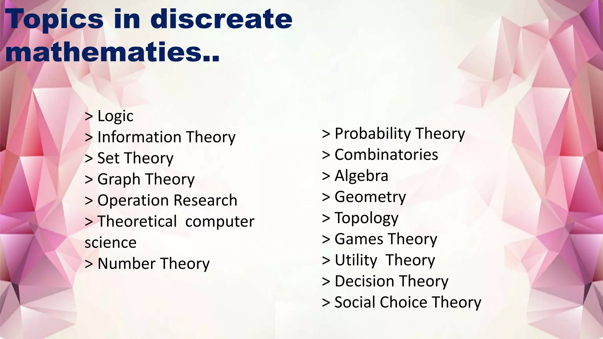 Application of discrete math in real life | PPTX