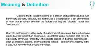 Application of discrete mathematics in IT | PPTX