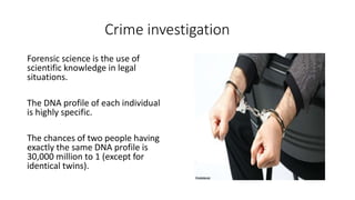 Application of dna fingerprinting | PPTX