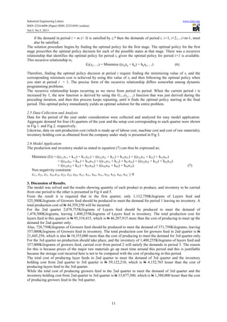 Application of dynamic programming model to production planning, in an ...