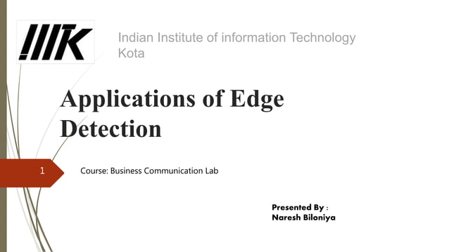 Application of edge detection | PPTX