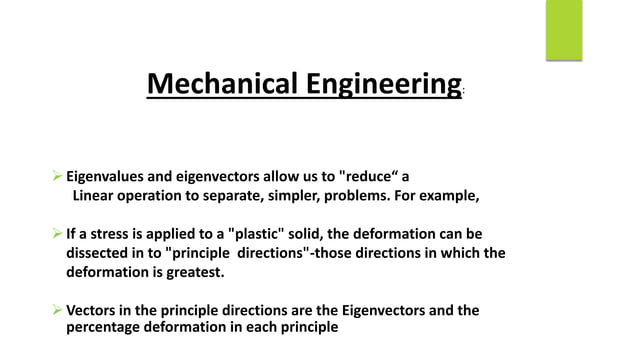 Application Of Eigen Value Eigen Vector To Design Pptx