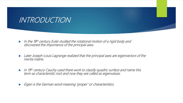 Application of eigen value eigen vector to design | PPT Application of eigen value eigen vector to design | PPT