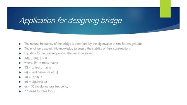 Application of eigen value eigen vector to design | PPT Application of eigen value eigen vector to design | PPT