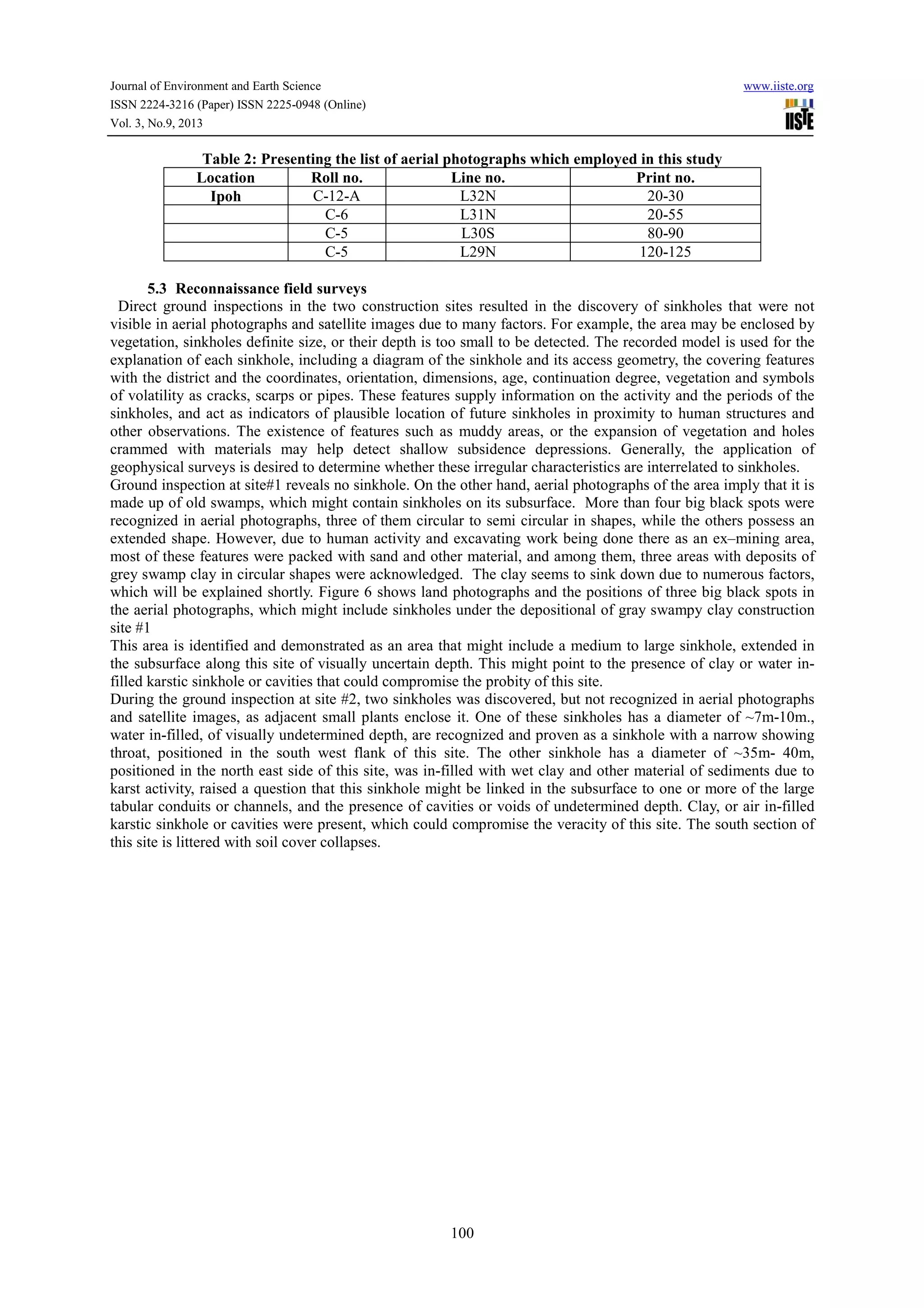 Application of electrical resistivity tomography (ert) and arial photographs techniques in geo ...