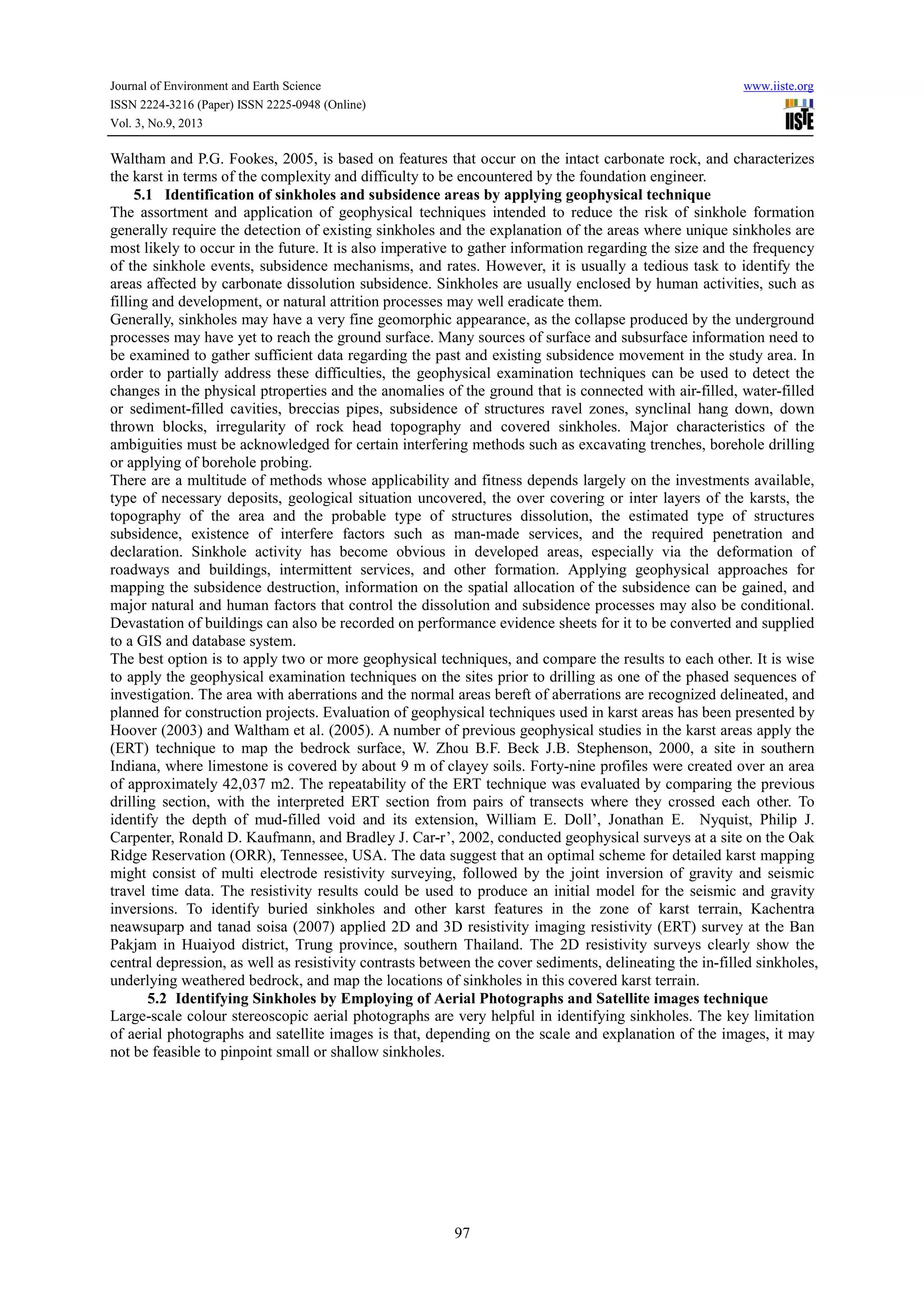 Application of electrical resistivity tomography (ert) and arial ...