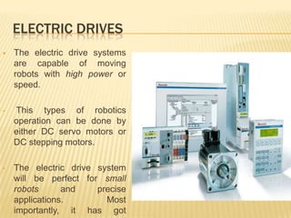 Application of electric and electronic drives in robotics | PPTX
