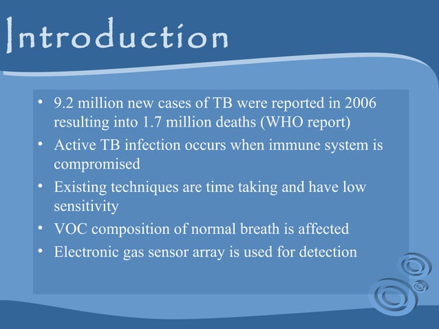 Application of electronic nose for rapid diagnosis of tuberculosis | PPT