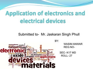 Application of electronics and electrical devices | PPTX | Technology ...