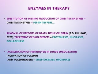 Application of ENZYMES in therapy and dignosis.ppt