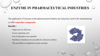 APPLICATION OF ENZYMES FOR PHARMACEUTICAL INDUSTRIES.pptx