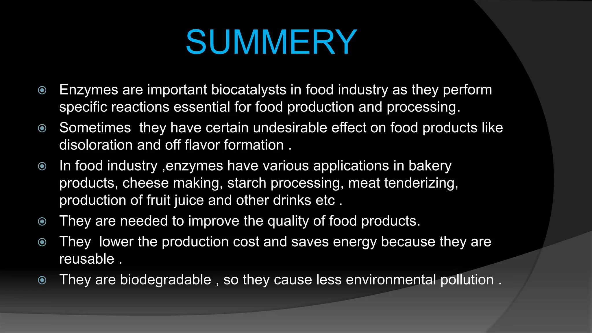 Application of enzymes in food industries | PPTX