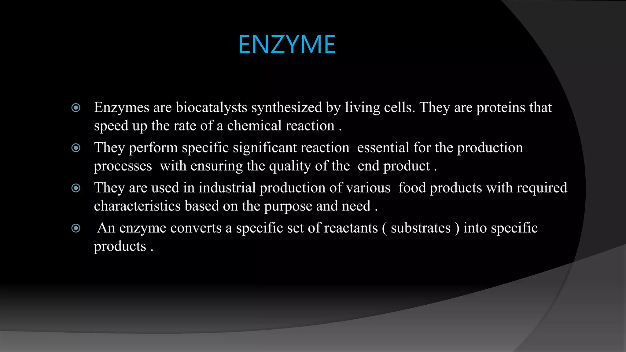 Application of enzymes in food industries | PPTX