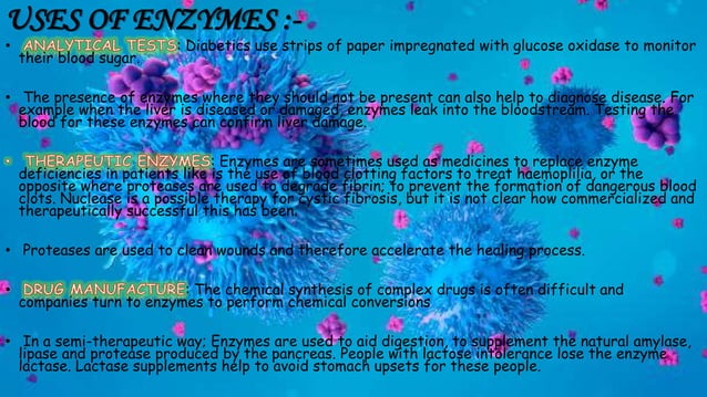 APPLICATION OF ENZYMES IN MEDICINE.pptx | Digestive Disorders | Diseases and Conditions