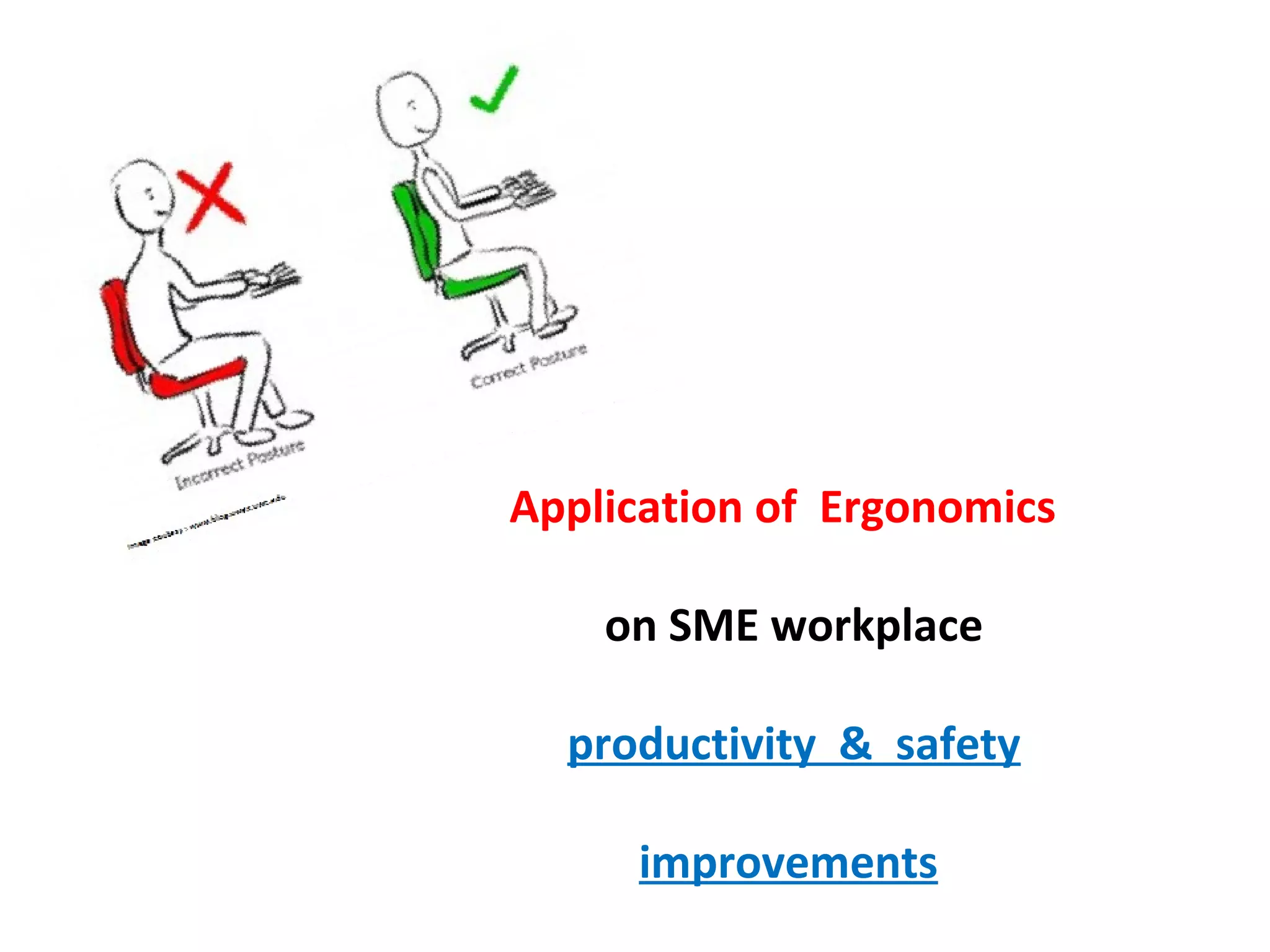 Application of ergonomics for SME workplace productivity and safety ...