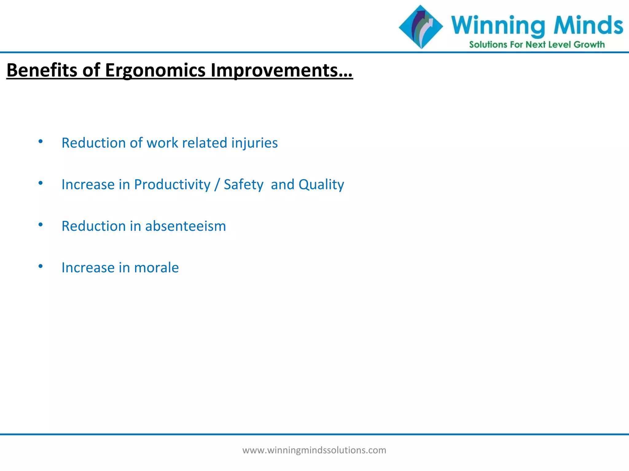 Application of ergonomics for SME workplace productivity and safety ...
