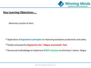 Application of ergonomics for SME workplace productivity and safety improvements | PPT | Resume ...