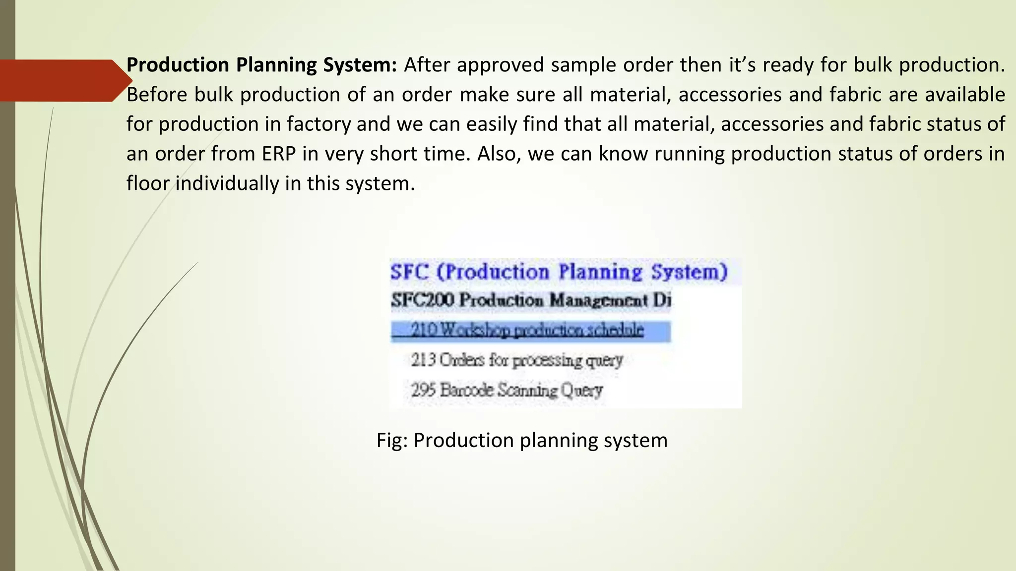 Application of ERP in garments merchandising | PPT