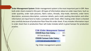 Application of ERP in garments merchandising | PPT