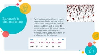 Application of exponents in real life | PPTX