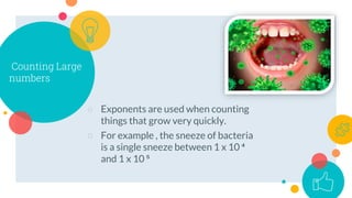Application of exponents in real life | PPTX