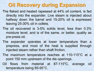 Application of expanders and extruders for oil seed processing | PPT