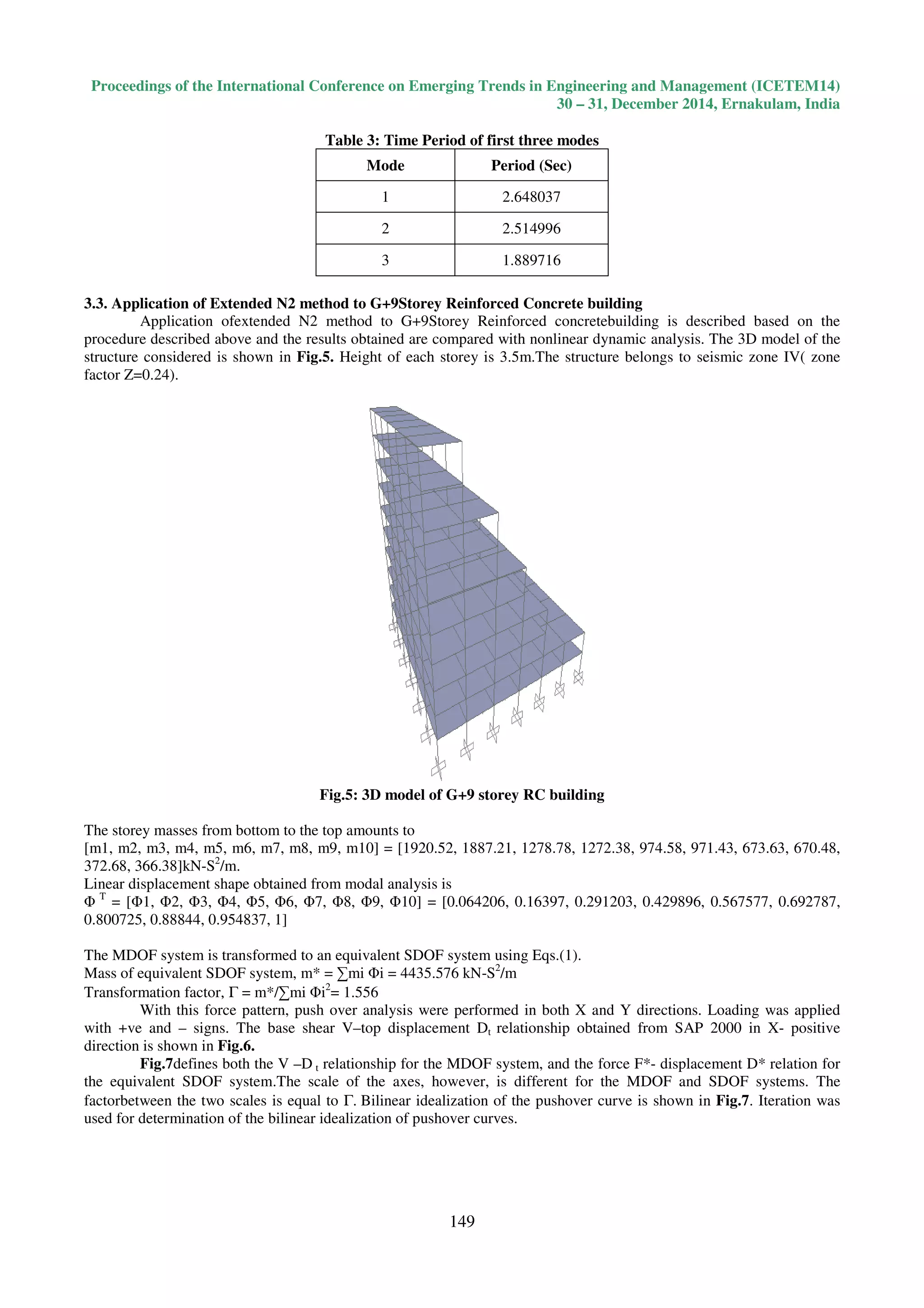 Application of extended n2 method to reinforced concrete frames with asymmetric setbacks | PDF