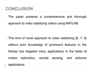 Application of feature point matching to video stabilization | PPT