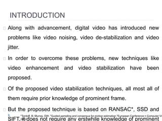 Application of feature point matching to video stabilization | PPT