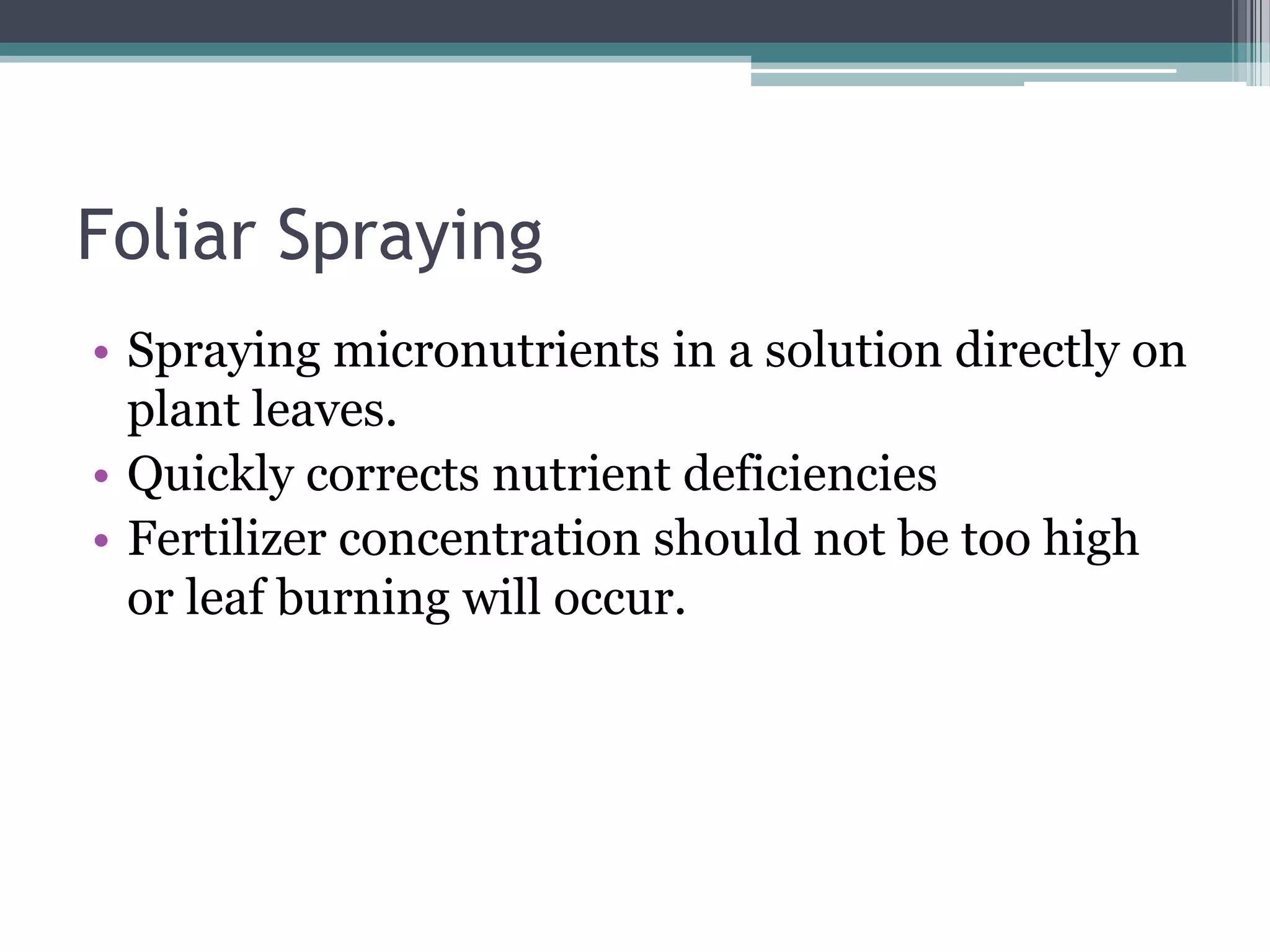 Application of fertilizers and calculation of fertilizers dose | PPTX