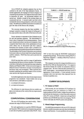 Application of folpi a linear programming estate modelling system for forest management planning ...