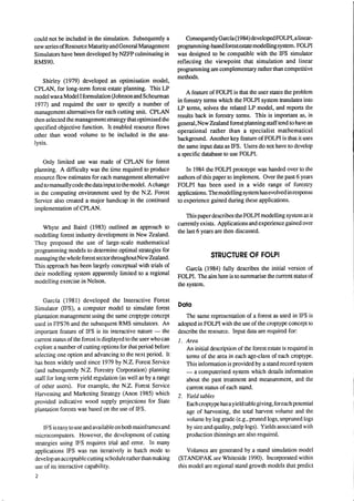 Application of folpi a linear programming estate modelling system for forest management planning ...
