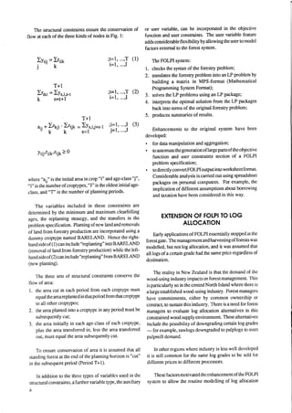 Application of folpi a linear programming estate modelling system for forest management planning ...