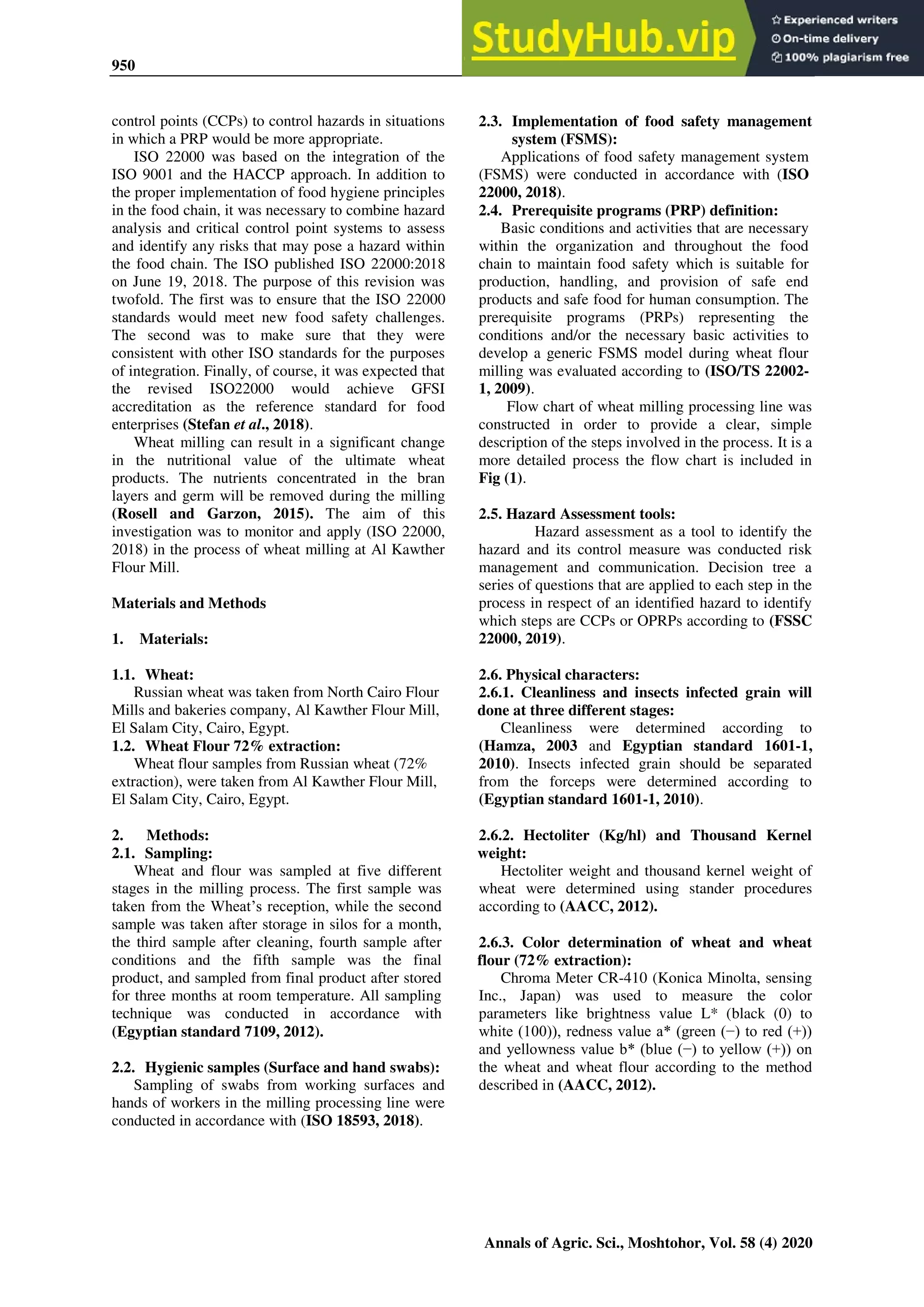 Application Of Food Safety Management System (ISO 22000) In Processing ...