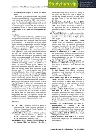 Application Of Food Safety Management System (ISO 22000) In Processing Of Wheat Flour Product | PDF