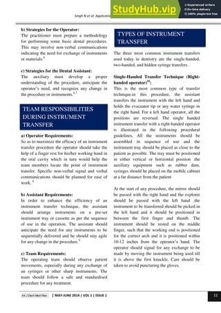 Application Of Four-Handed Dentistry In Clinical Practice A Review | PDF