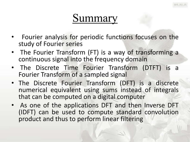 Application of fourier series | PPTX