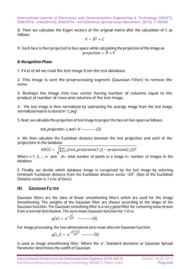 Application of gaussian filter with principal component analysis | PDF