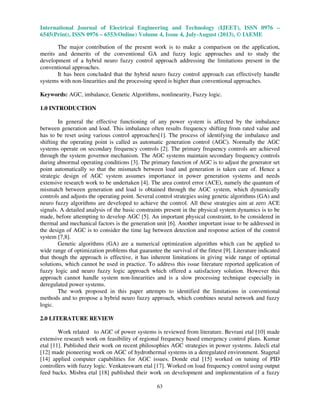 Application of genetic algorithm and neuro fuzzy control techniques for ...