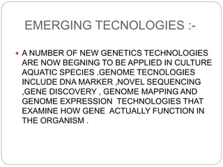 Application of genetic in aquaculture | PPTX