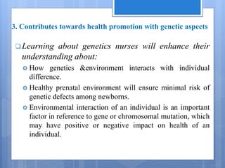 Application of Genetics in Nursing Practice | PPTX