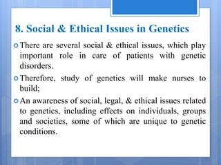 Application of Genetics in Nursing Practice | PPTX