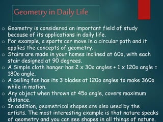 Application of geometry in real life | PPTX